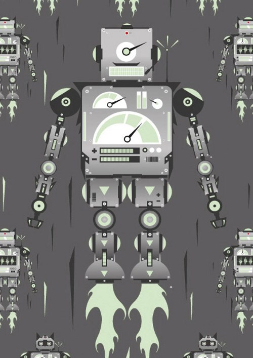 Robot behang van KEK Amsterdam - Behang: ideëen, tips en de nieuwste ...